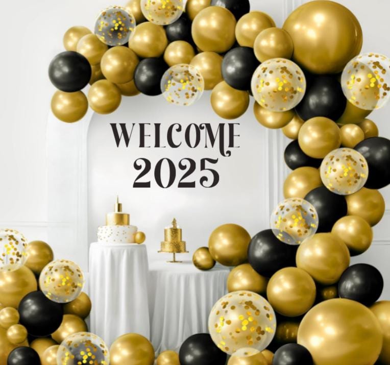Custom New Year Party Decal Sign – HTV Backdrop Decoration – Sticker ...