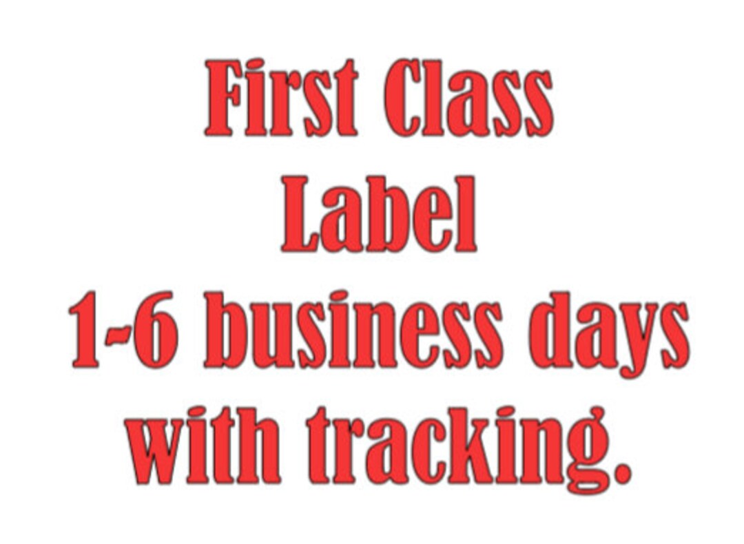 First Class Label - Etsy