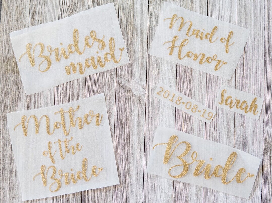 Bride Iron On Transfer Bridesmaid Iron On Wedding Iron On Transfer