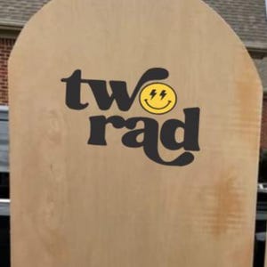 Two Rad Birthday Banner Decal Htv Iron On, Custom Decal for Backdrop ...