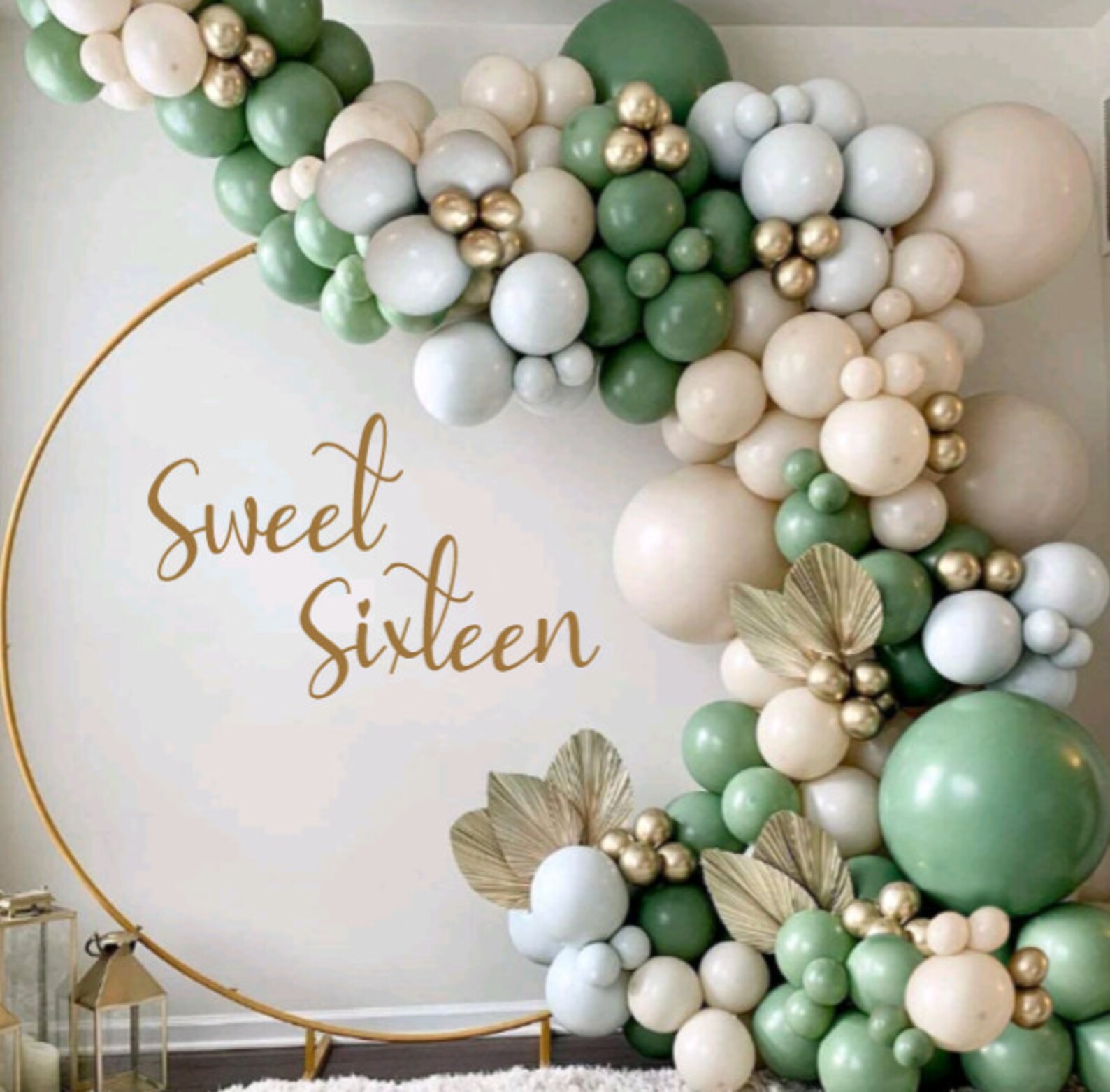 Happy Sweet 16 Sign - Custom Sweet 16 Name Adhesive - Happy Sweet 16 ...