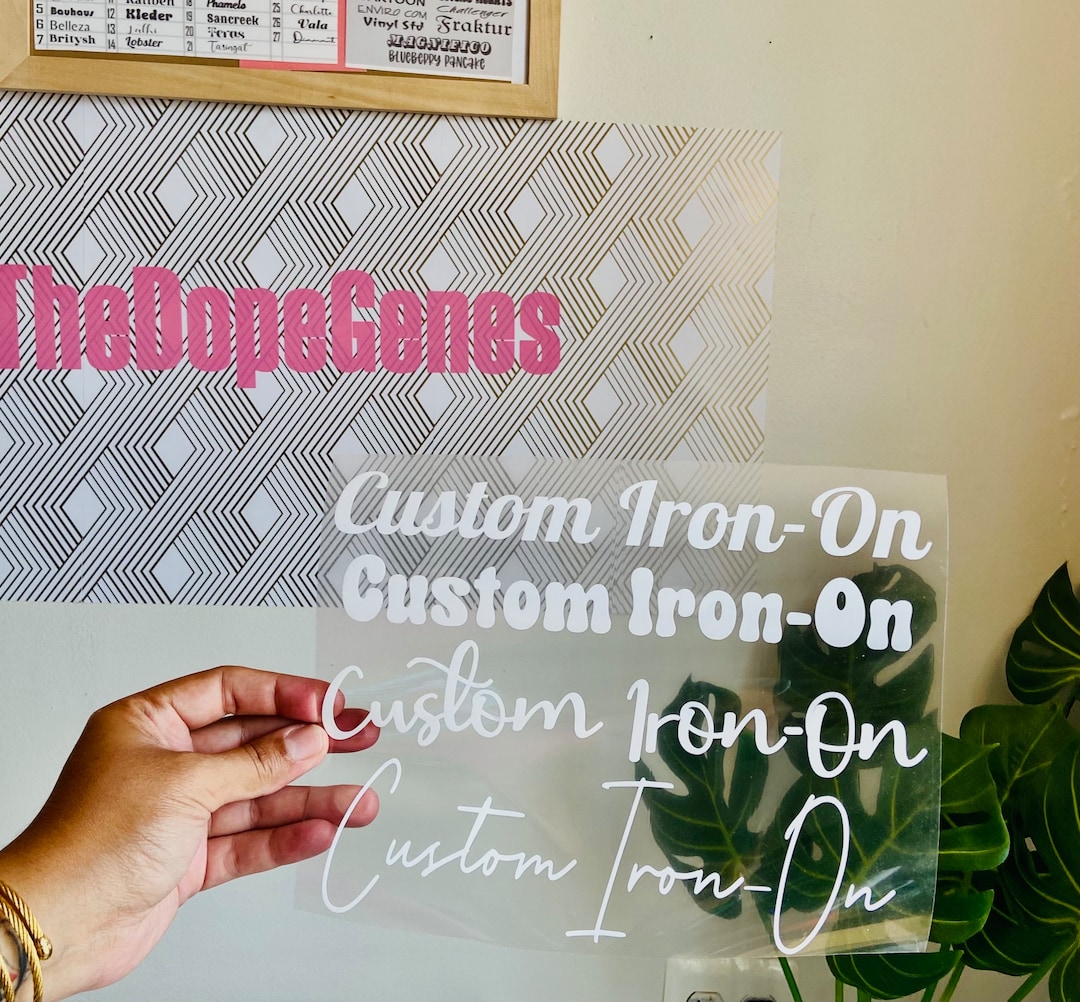 Custom Heat Transfer Vinyl | Iron on Decal | Apparel Decal | Name Decal ...