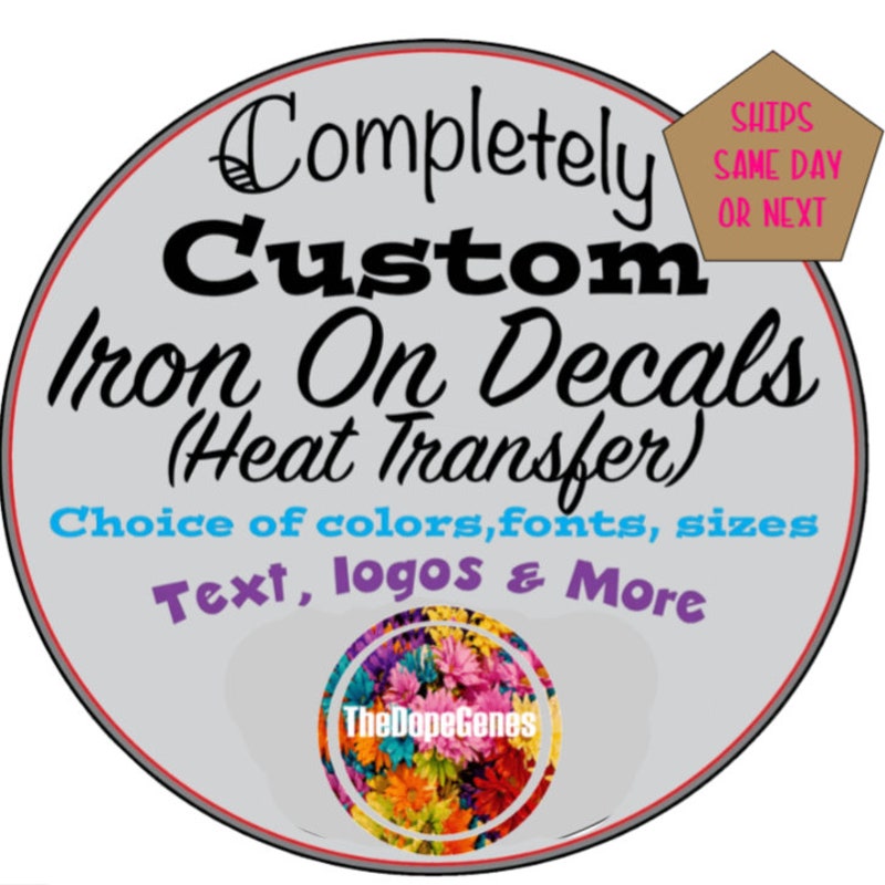 Custom Iron on Logo - Etsy