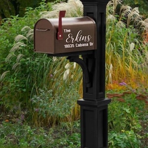 Custom Made Mailbox Decal, Mailbox Name and Address Decal, Mailbox ...