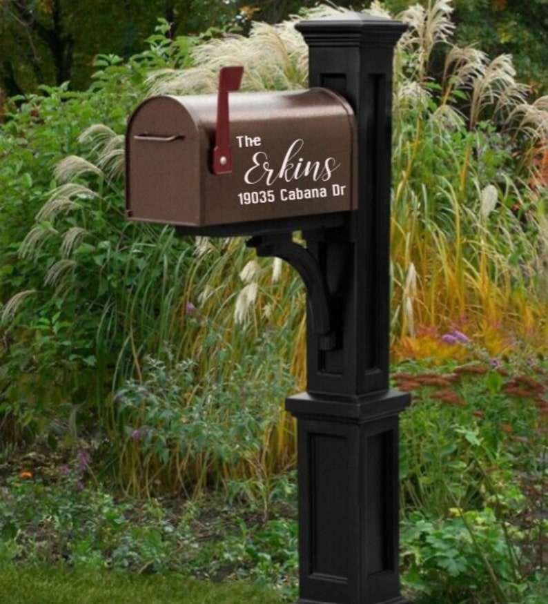 Custom Made Mailbox Decal, Mailbox Name and Address Decal, Mailbox ...
