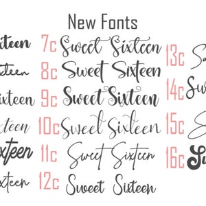 Happy Sweet 16 Sign - Custom Sweet 16 Name Adhesive - Happy Sweet 16 ...