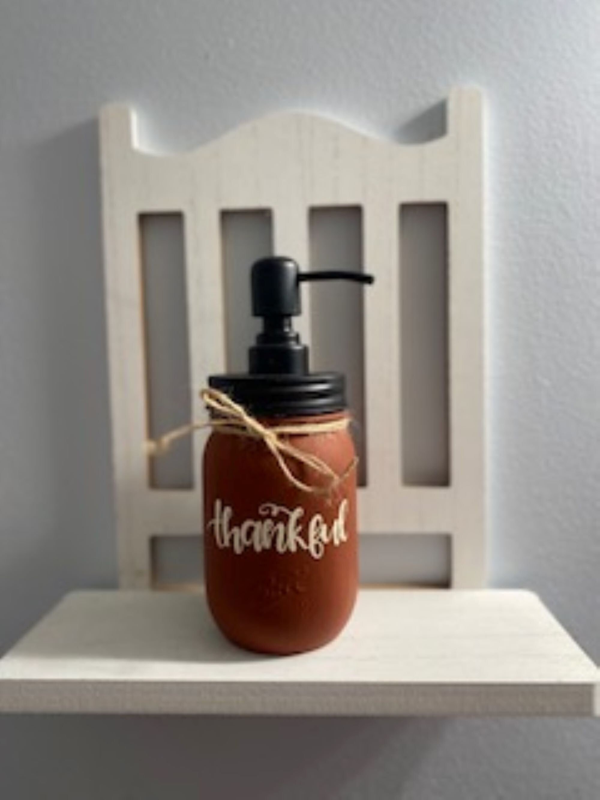 Thankful Soap Dispenser Brown Fall Soap Dispenser - Etsy