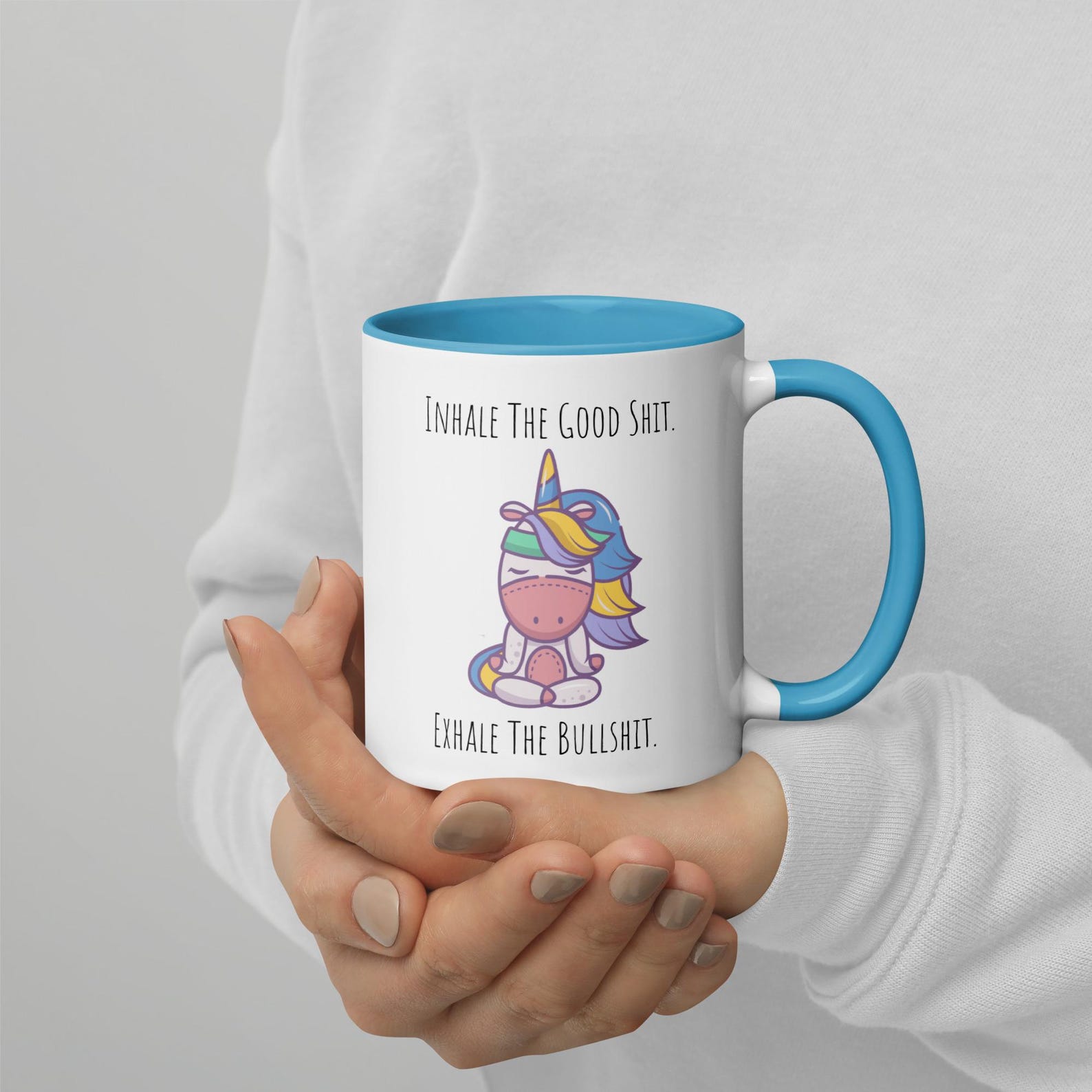 Inhale the Good Shit Exhale the Bullshit Mug, Mugs, Snarky Mug, Sassy ...