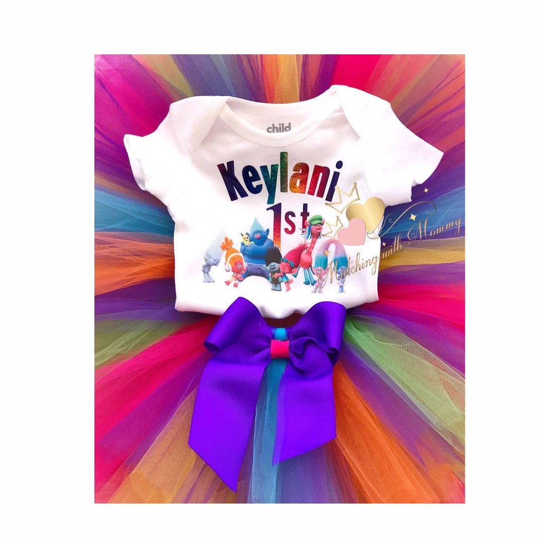 Trolls Birthday Outfit Poppy Tutu Set - Etsy
