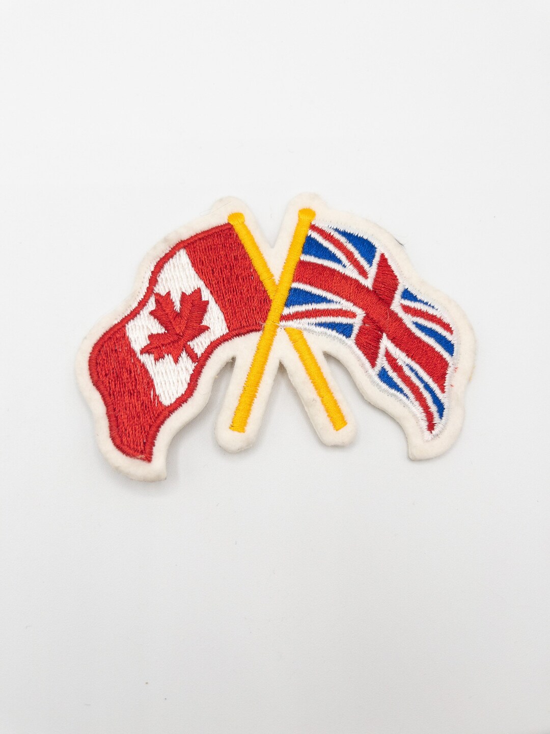 Vintage 1980s Patch British Canadian Union Jack Flag Iron - Etsy