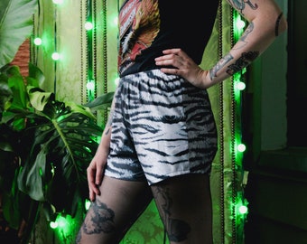 Tiger Print Shorts | Etsy