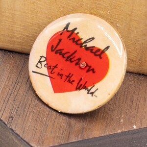 Vintage Metal Enamel Pin Button Michael Jackson 1980s 80s - Etsy