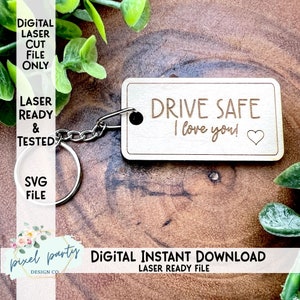 DIGITAL File Drive Safe Keychain Laser File - SVG File - SVG Digital ...