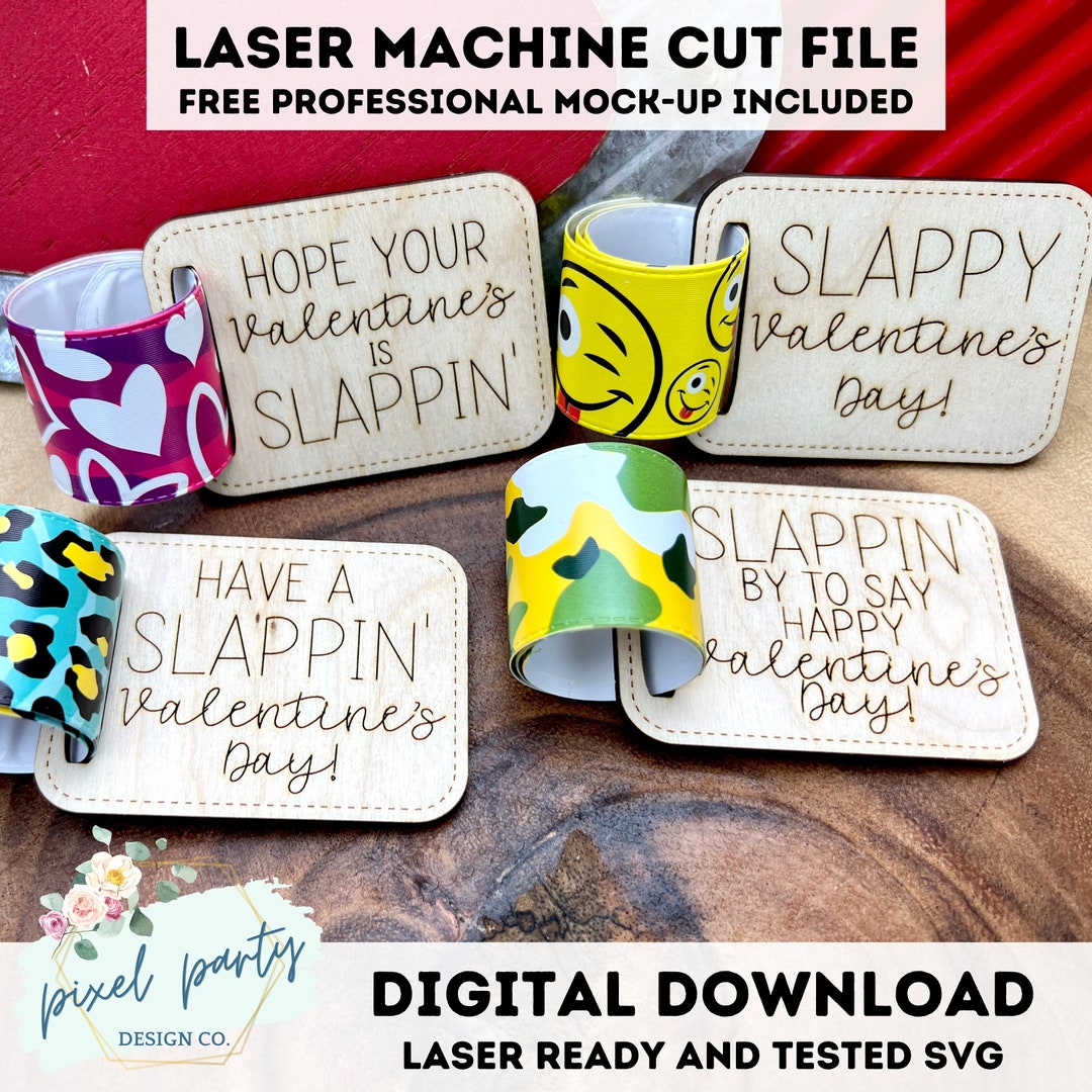 DIGITAL File 4 Designs Valentine's Day Slap Bracelet Rectangle Sliders ...