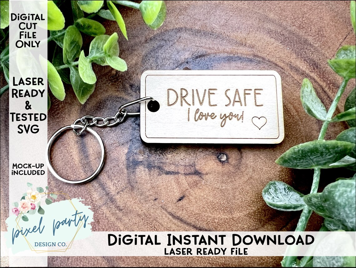 DIGITAL File Drive Safe Keychain Laser File SVG File SVG - Etsy
