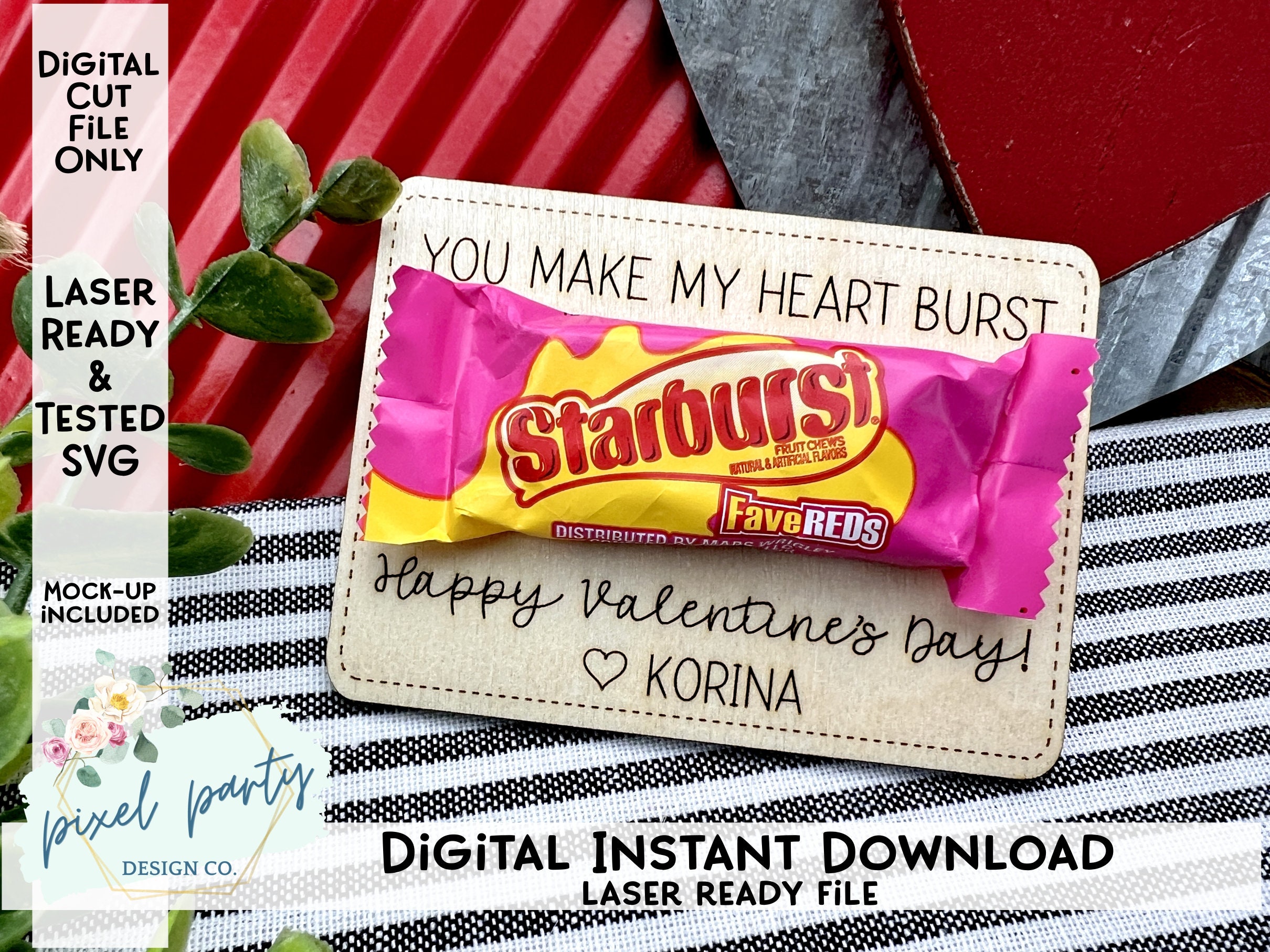 DIGITAL File Valentine's Day Heart Burst Candy SVG File - Etsy