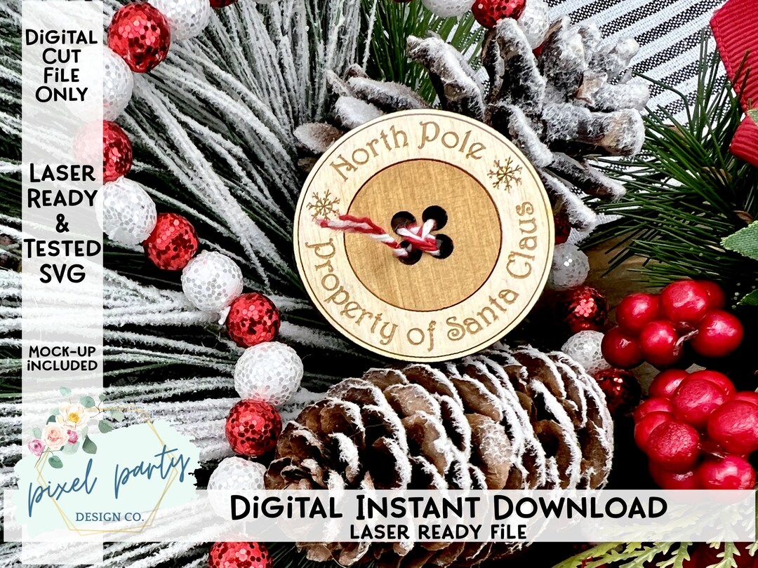 DIGITAL FILE Santa's Magic Button - Santa's Lost Button - Christmas ...