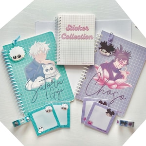 JJK Gojo Satoru Choso Kamo Refillable A5 Notebook Stationery Kit ...