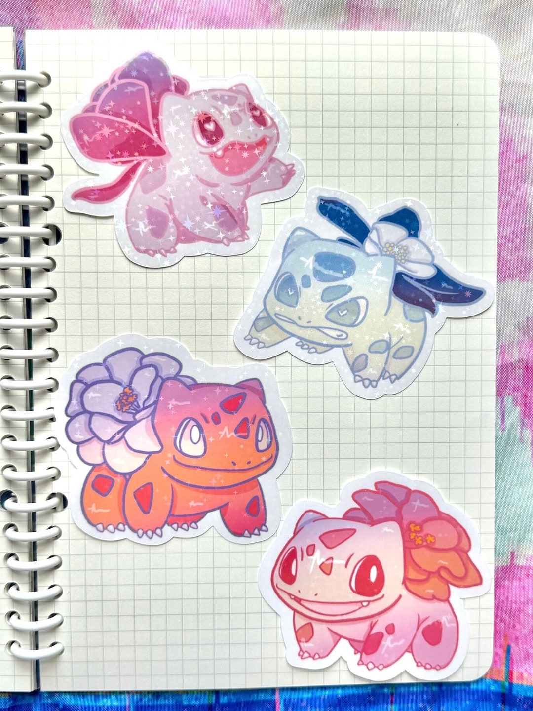 Pokémon Bulbasaur Holographic Stickers - Etsy