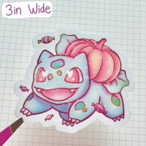 Pokemon Holographic Stickers Halloween Pikachu Eevee Mimikyu Gengar ...