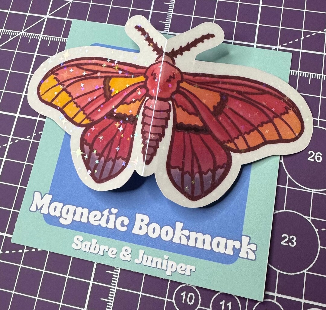 Butterfly and Moth Holographic Magnetic Bookmark - Etsy