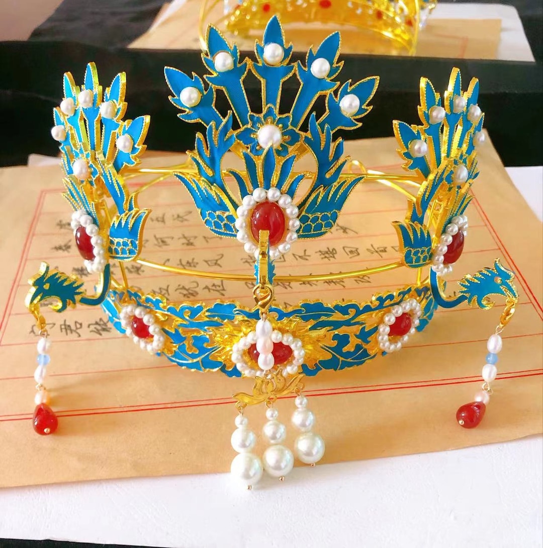 Phoenix Feather Crown, Traditional Kingfisher Inspired Headdress - Etsy