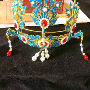Phoenix Feather Crown, Traditional Kingfisher Inspired Headdress - Etsy