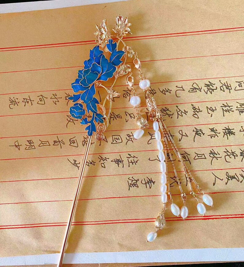 Kingfisher Craft Forbidden City Remake Style Hairpin Peacock - Etsy