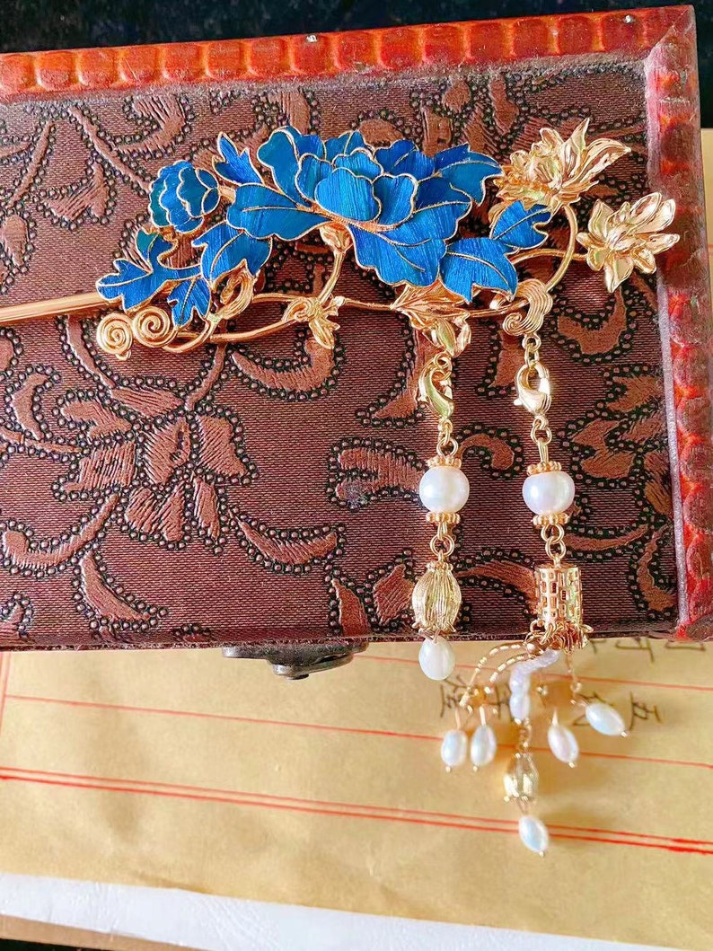 Kingfisher Craft Forbidden City Remake Style Hairpin Peacock - Etsy