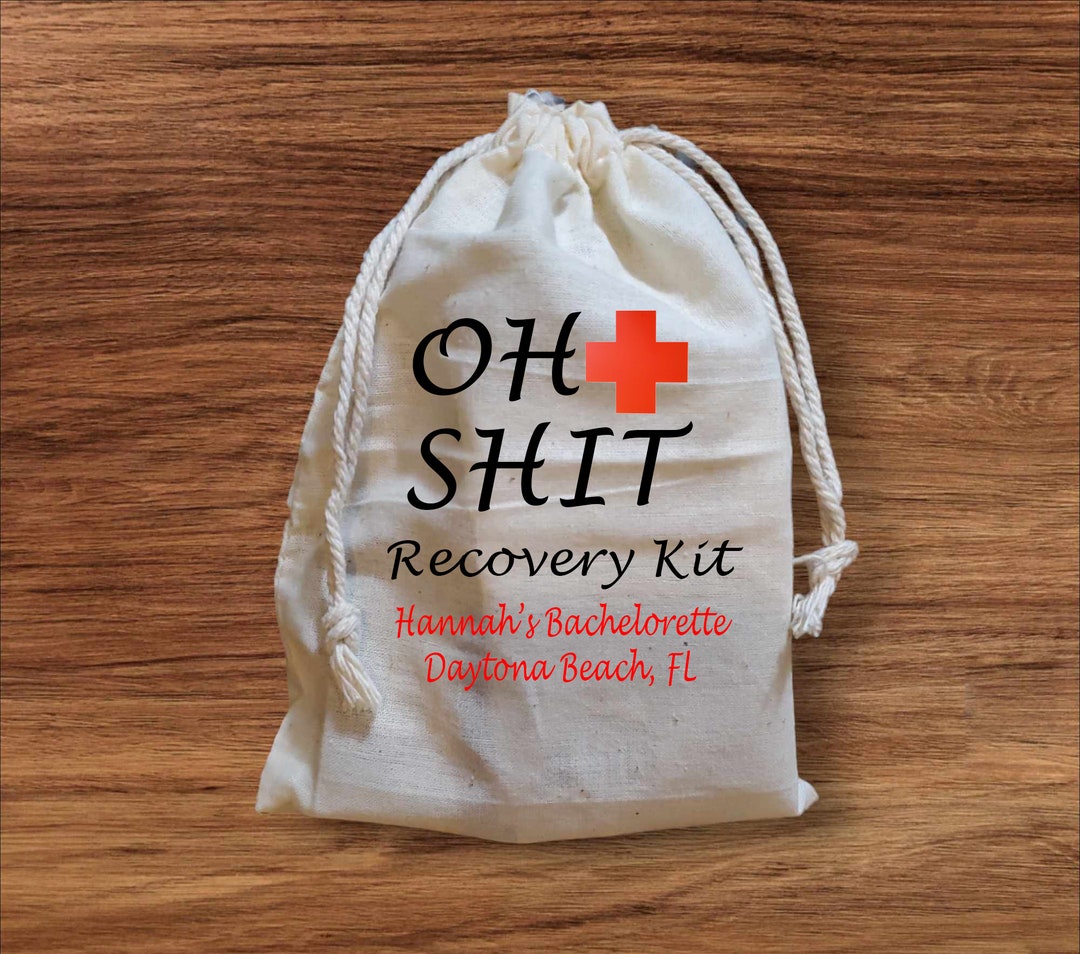 Oh Shit Recovery Bag, Bridal Hangover Kit, Bachelorette Party Favors ...