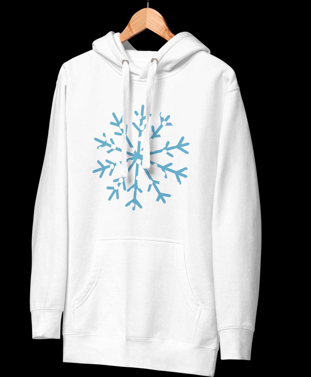 Heavyweight Soft Hoodie for Winter Unisex Hoodie Snowflake Sweatshirt ...