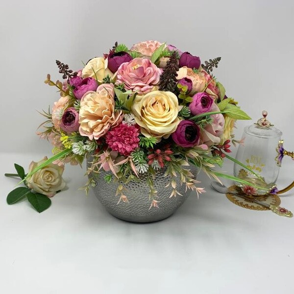 Silk Floral Arrangement - Etsy