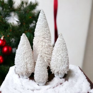 Snowy Pure White Mini Artificial Christmas Trees, Small Christmas Trees ...