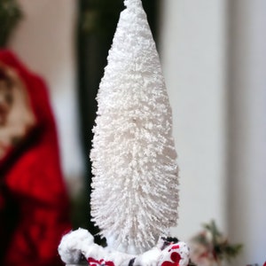 Snowy Pure White Mini Artificial Christmas Trees, Small Christmas Trees ...