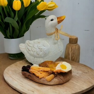 Ceramic White Goose, Easter Decoration, White Duck, Goose Ornament ...