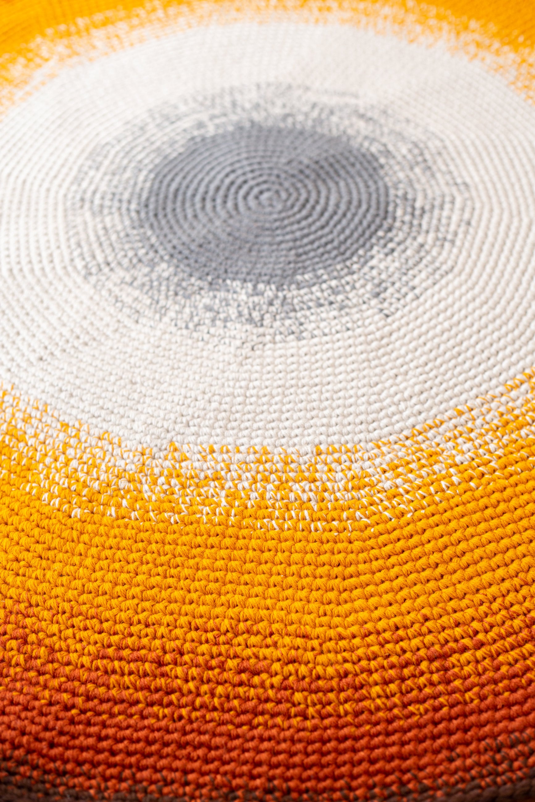 Handmade Orange Rug AMBER, Crochet Round Wool Floor Rug - Etsy