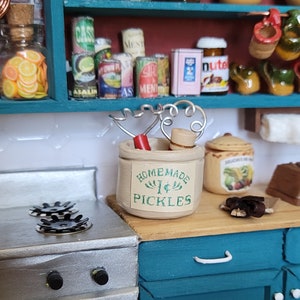 Miniature Pickle Jar, Friends TV Inspired Utensil Jar, Dollhouse ...