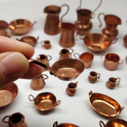 Miniature Copper Cookware 100% Authentic Copper 1:12 Scale - Etsy