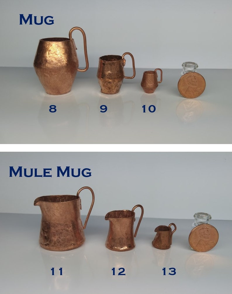 Miniature Copper Cookware 100% Authentic Copper 1:12 Scale - Etsy