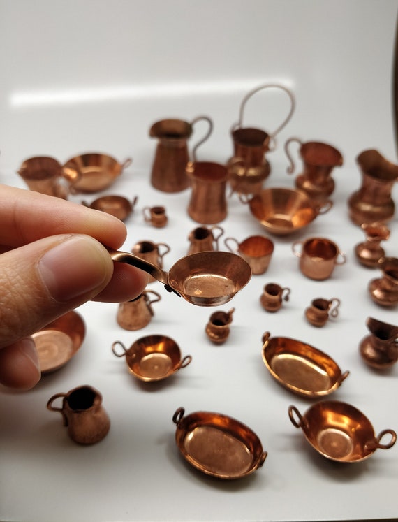 Miniature Copper Cookware 100% Authentic Copper 1:12 Scale - Etsy