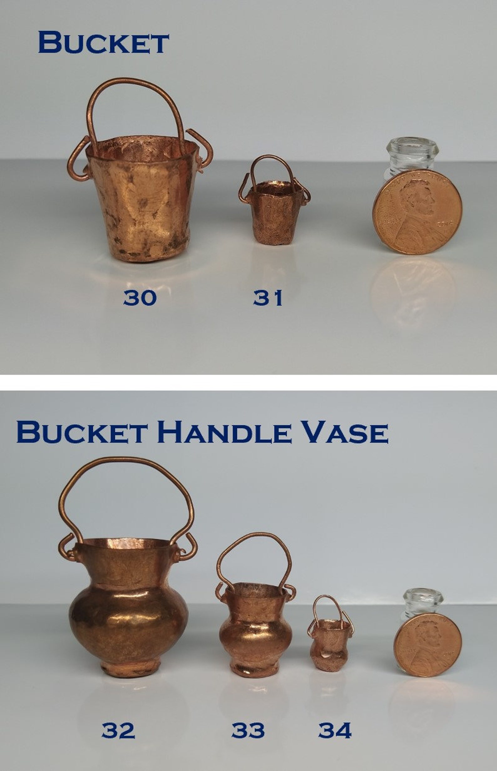 Miniature Copper Cookware 100% Authentic Copper 1:12 Scale - Etsy