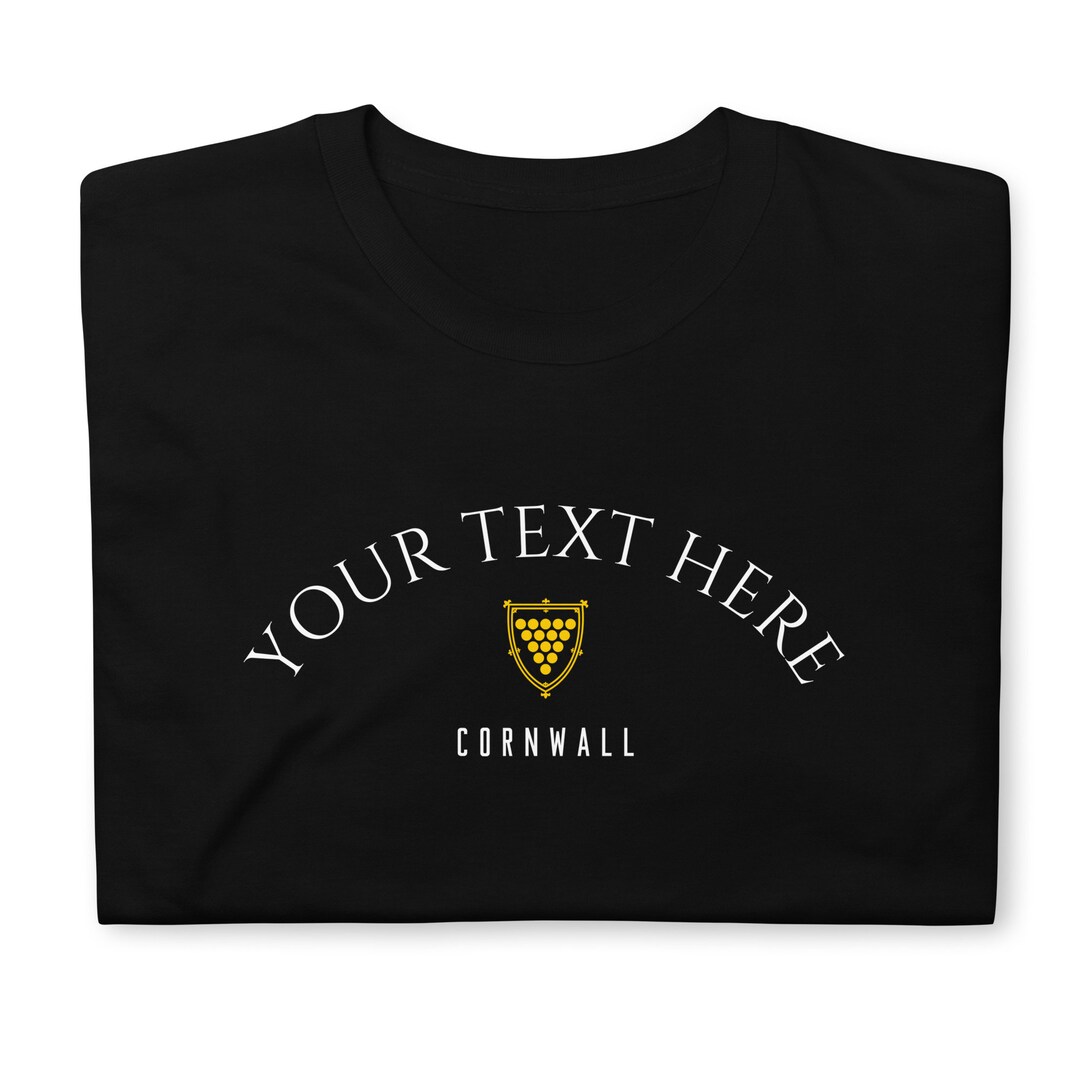 Personalized Cornish Shirt A Bespoke County of Cornwall T-shirt ...