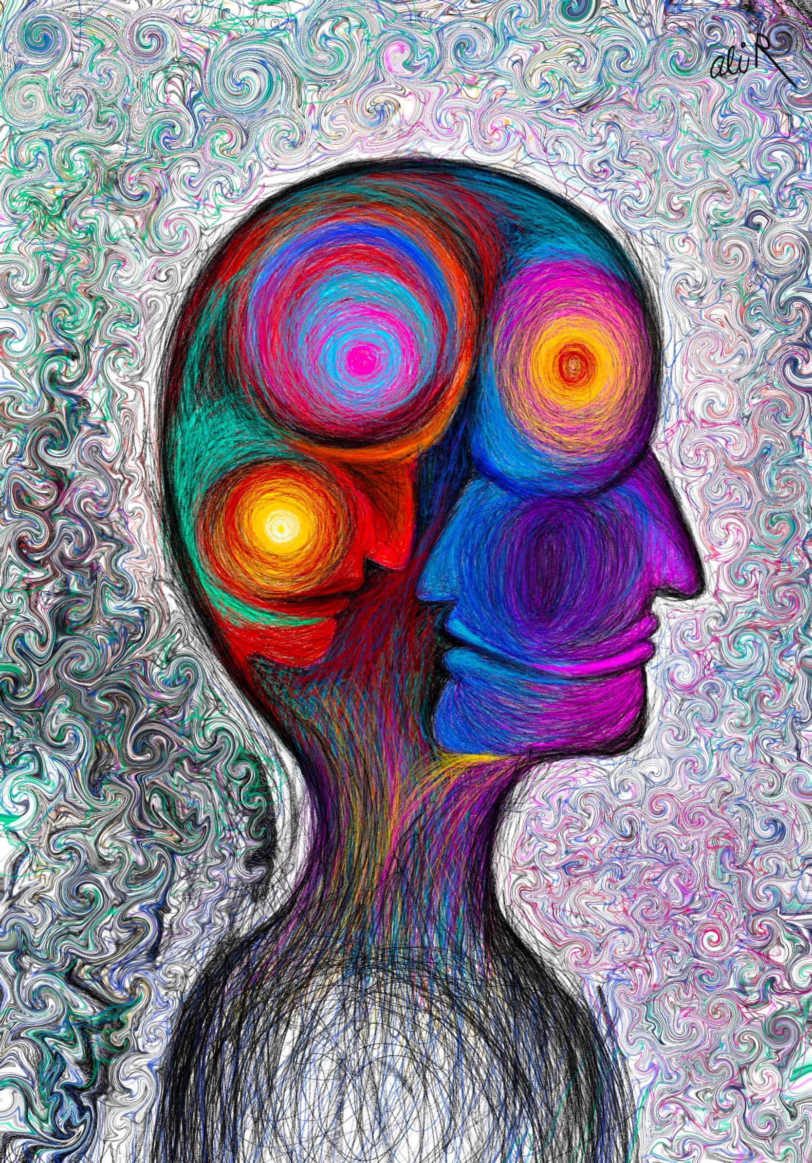 Artwork Painting Print Bipolar - Etsy UK