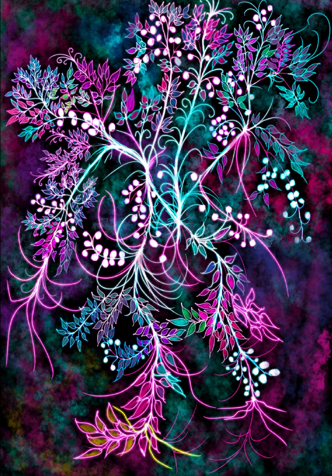 Handmade Artwork Painting plant | Etsy