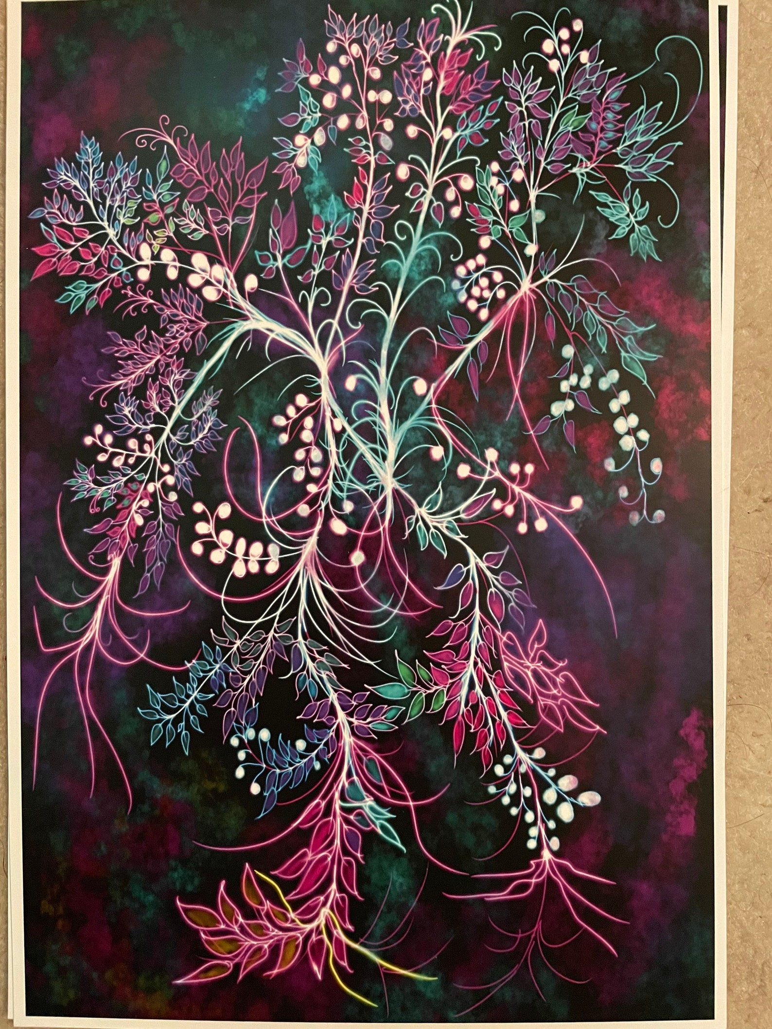 Handmade Artwork Painting plant | Etsy