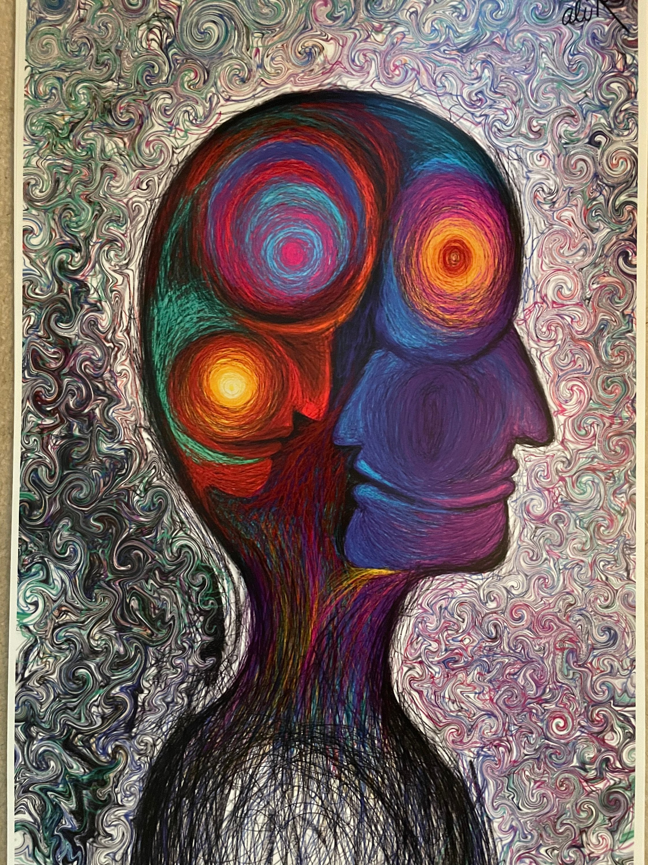 Handmade Artwork Painting Bipolar | Etsy