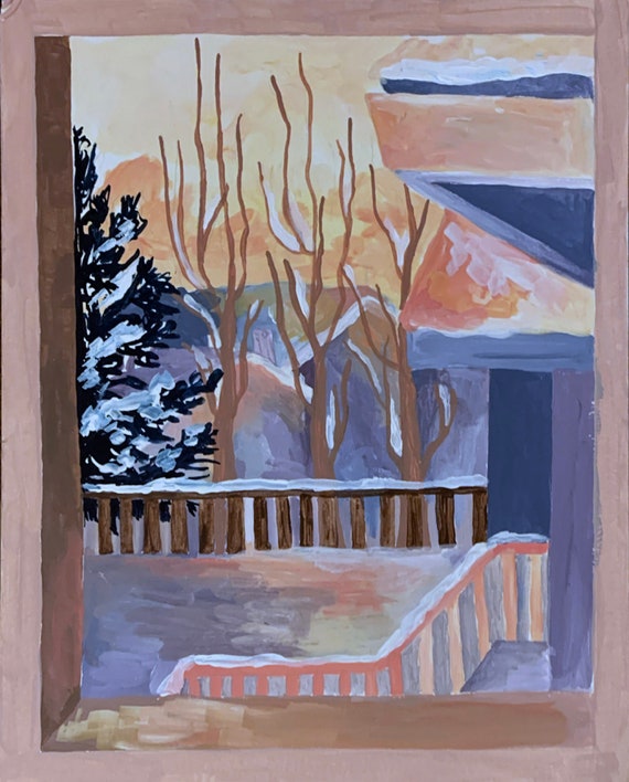 View Out of Bathroom Window Art Print | Etsy