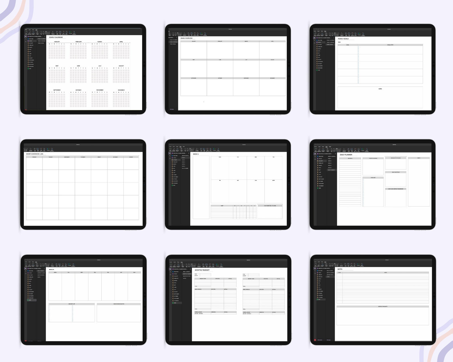 onenote-planner-undated-onenote-template-essential-planner-etsy
