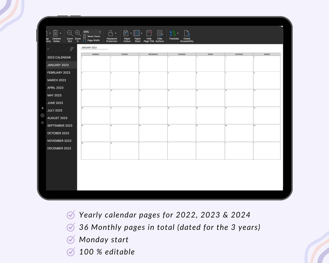  Onenote Calendar Template 2022 Customize And Print