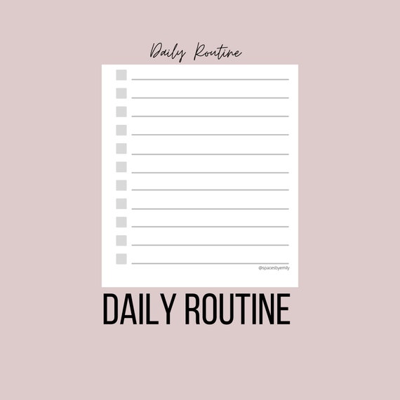 Daily Routine Tracker | Etsy